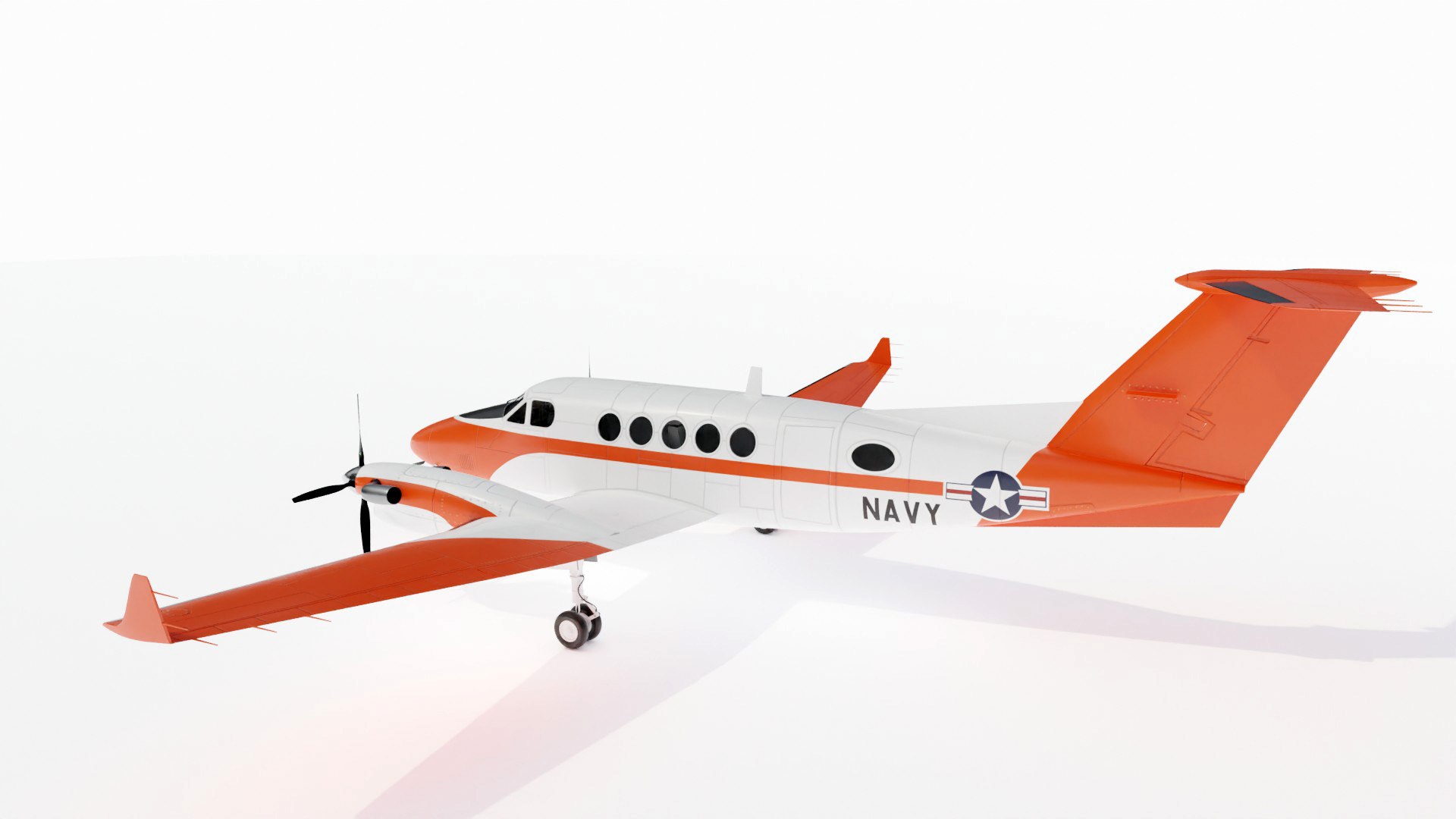 3D US Navy T-54A KingAir 260 Model - TurboSquid 2251752