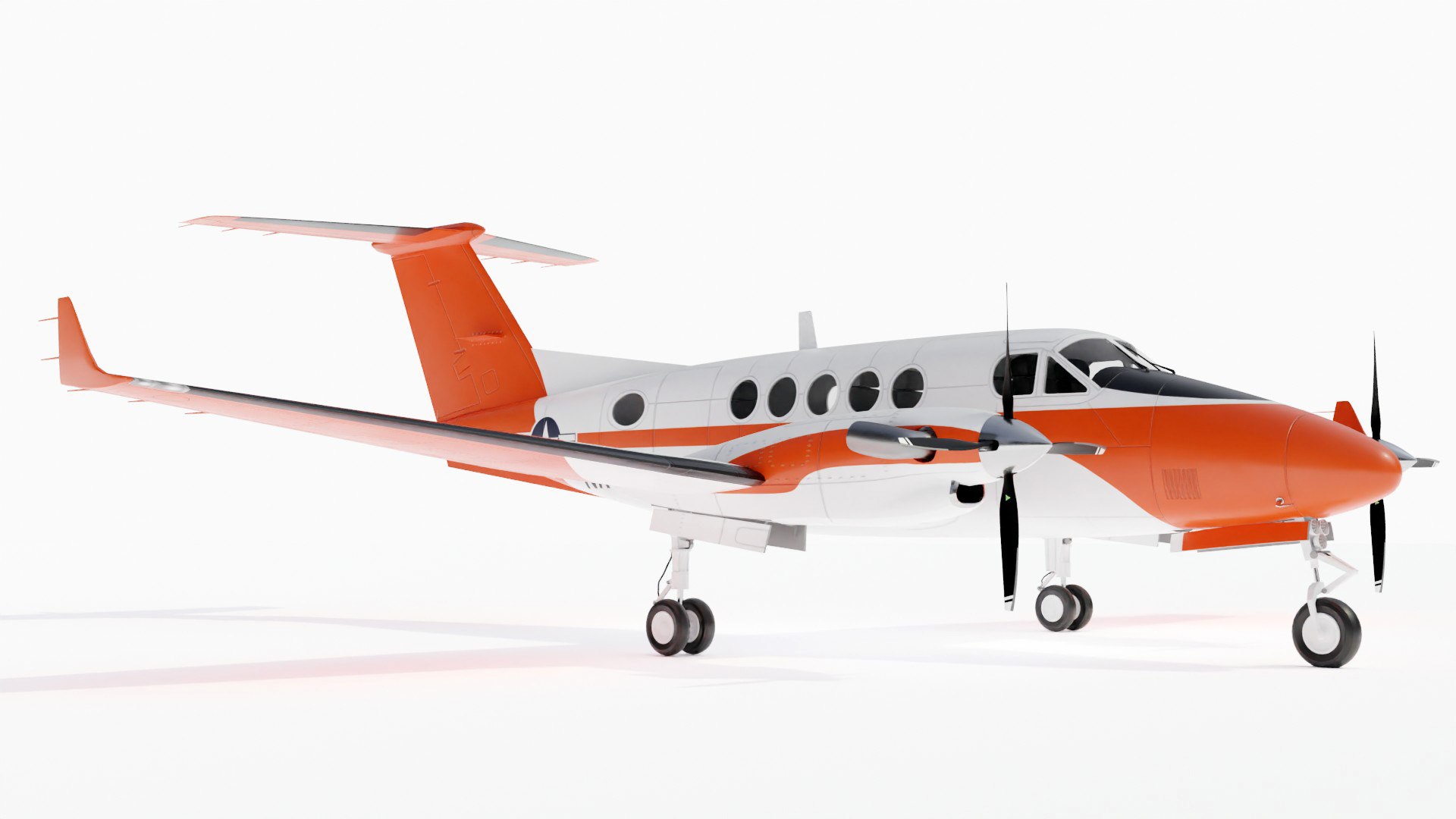 3D US Navy T-54A KingAir 260 Model - TurboSquid 2251752