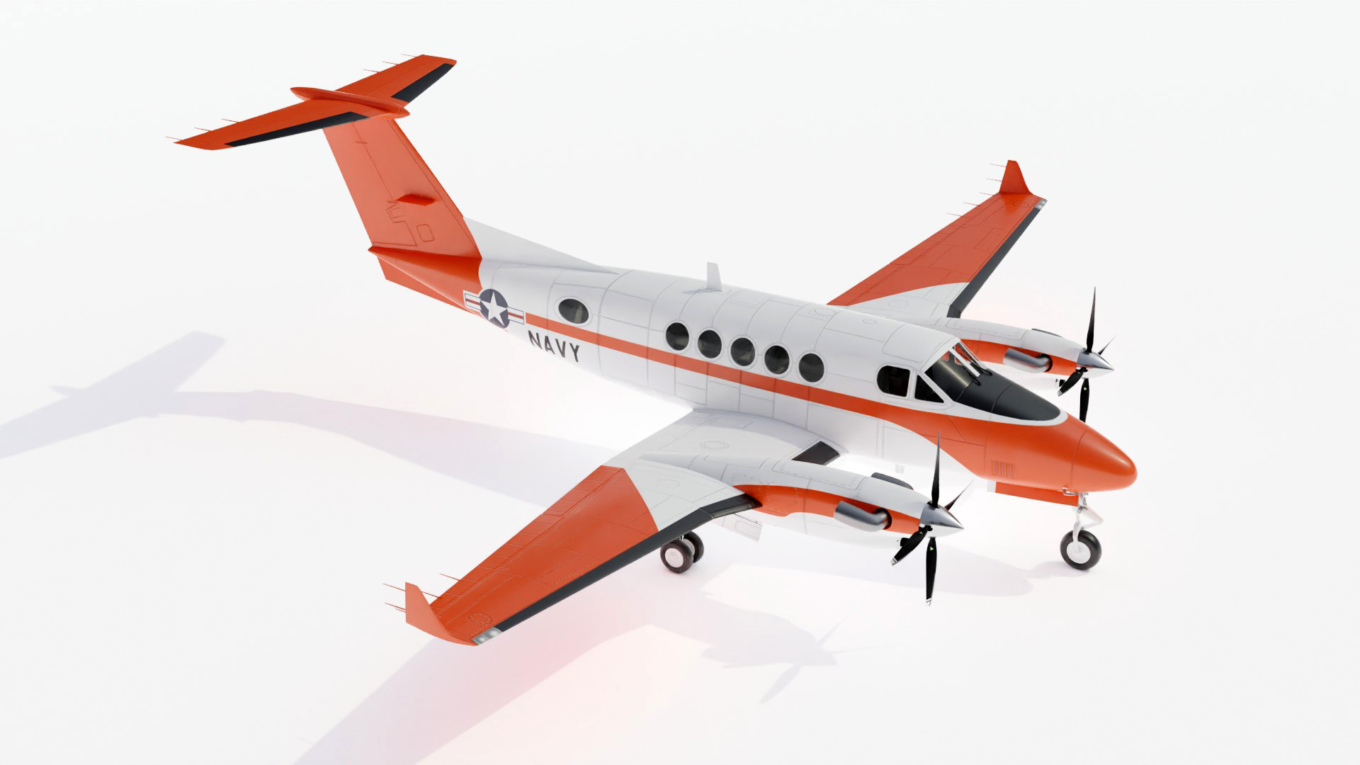 3D US Navy T-54A KingAir 260 Model - TurboSquid 2251752