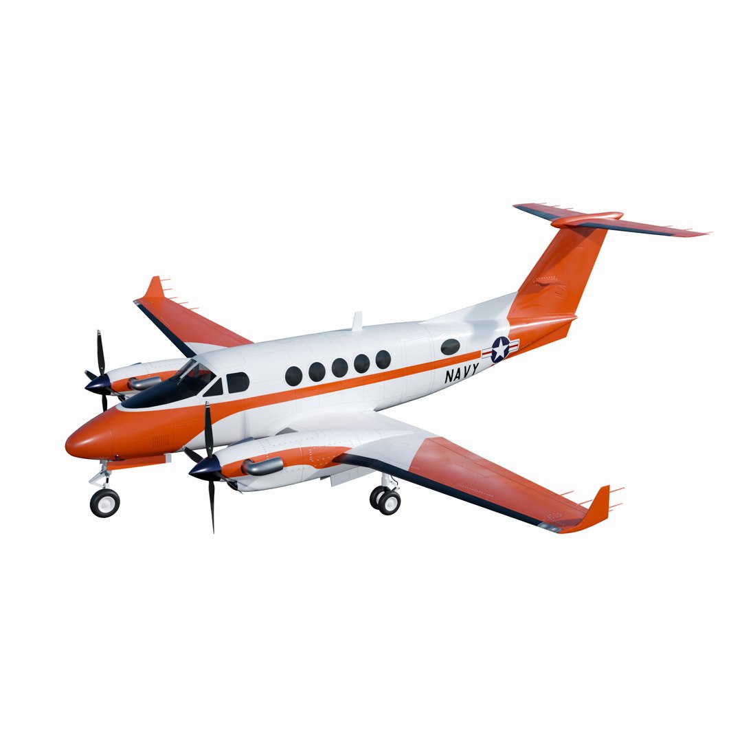 3D US Navy T-54A KingAir 260 Model - TurboSquid 2251752
