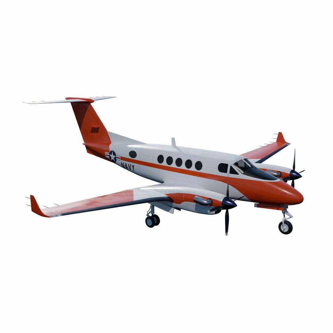 3D US Navy T-54A KingAir 260 Model - TurboSquid 2251752