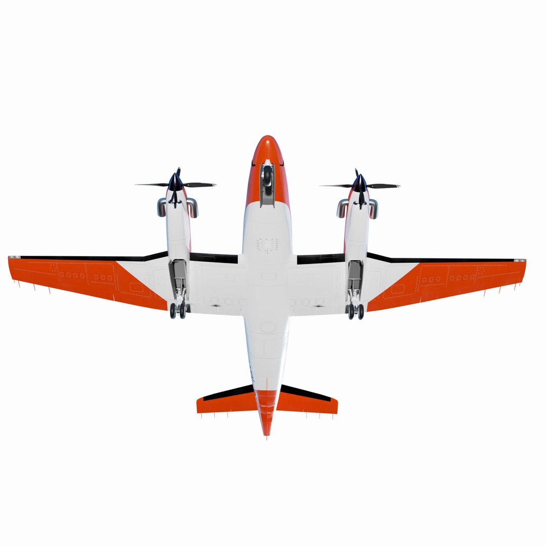 3D US Navy T-54A KingAir 260 Model - TurboSquid 2251752