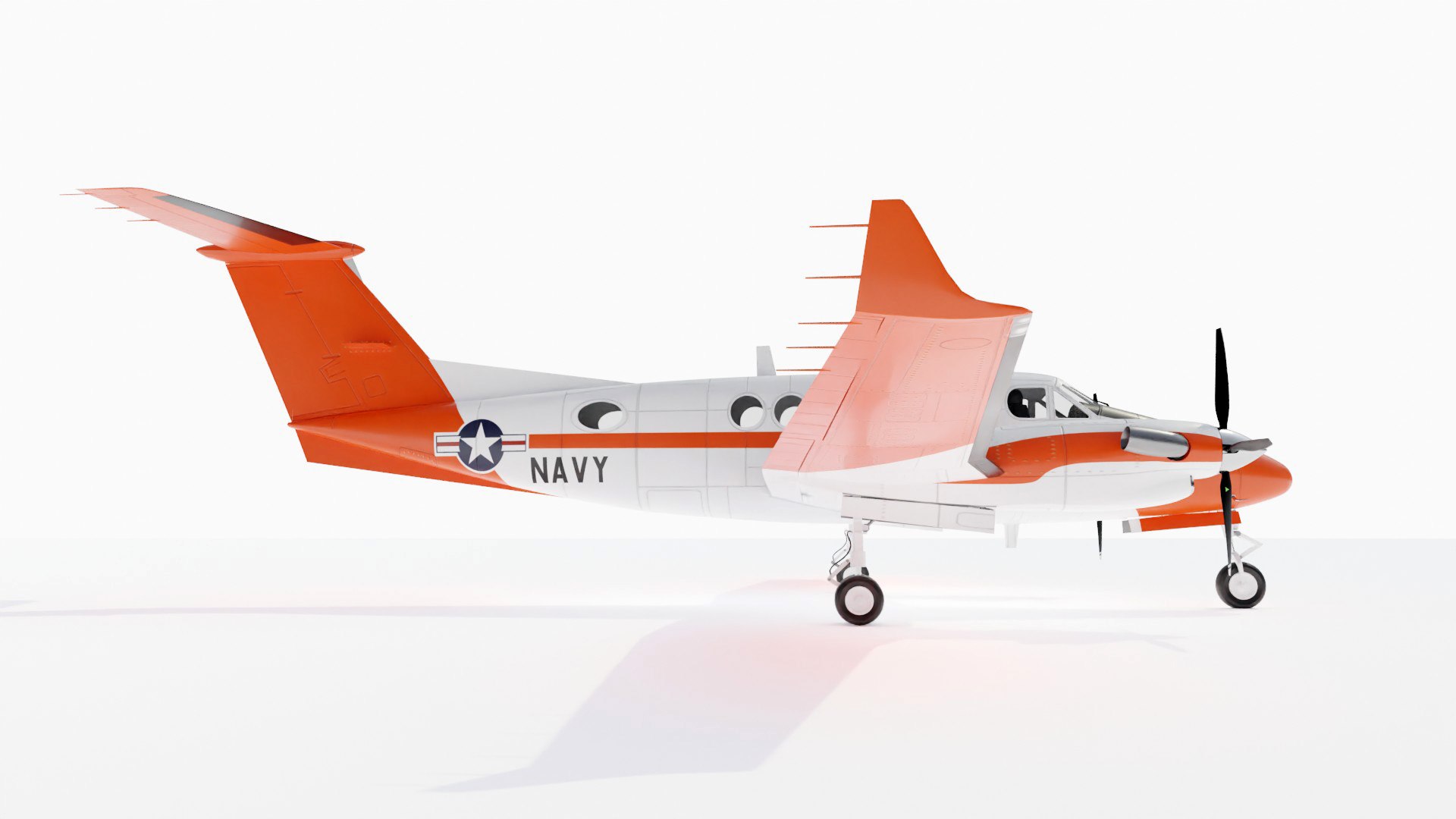 3D US Navy T-54A KingAir 260 Model - TurboSquid 2251752