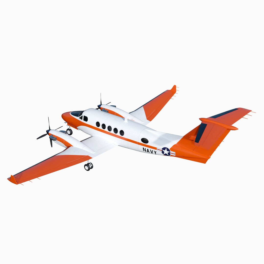 3D US Navy T-54A KingAir 260 Model - TurboSquid 2251752