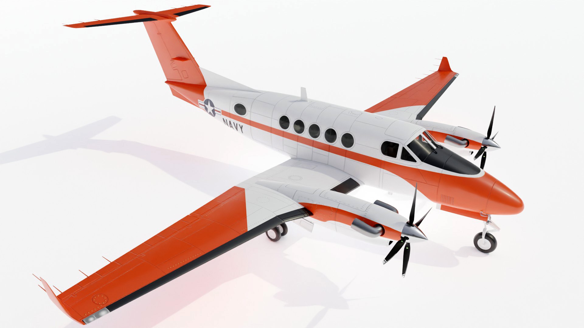 3D US Navy T-54A KingAir 260 Model - TurboSquid 2251752