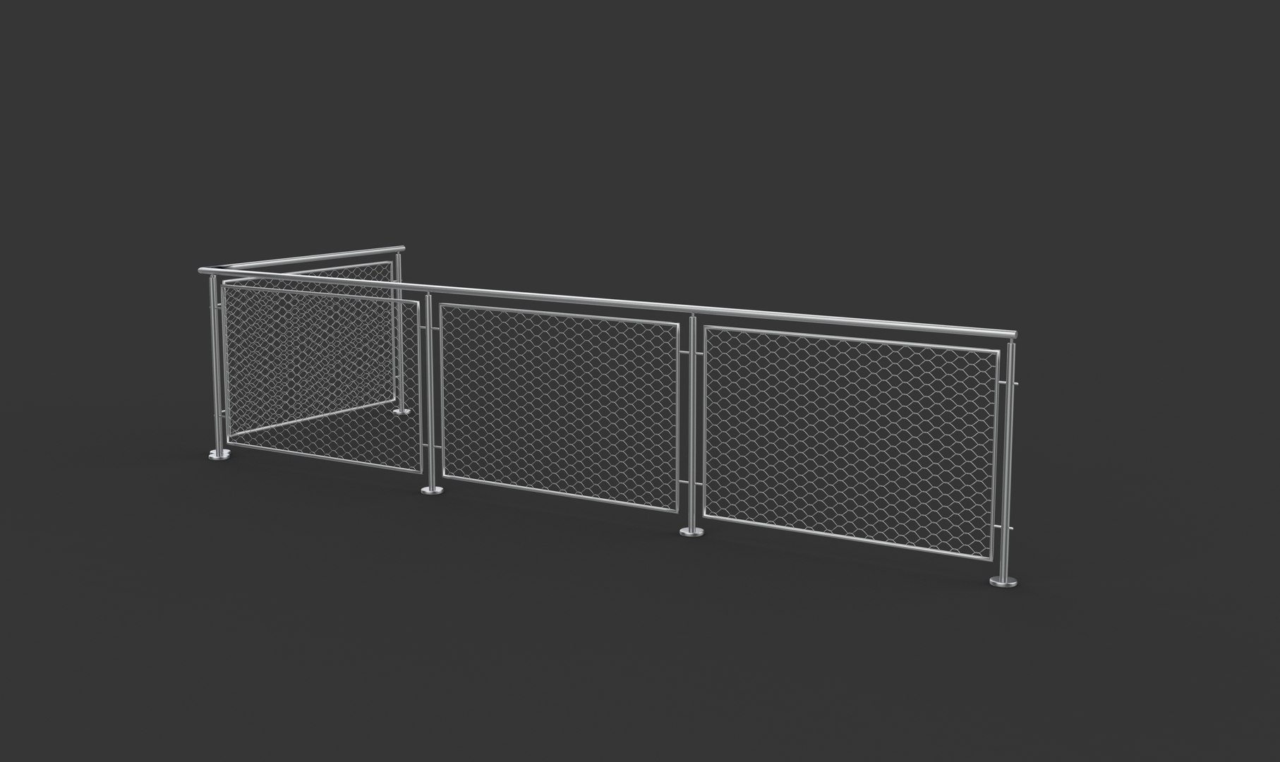 3D Steel Railing 3D Model Model - TurboSquid 2368617
