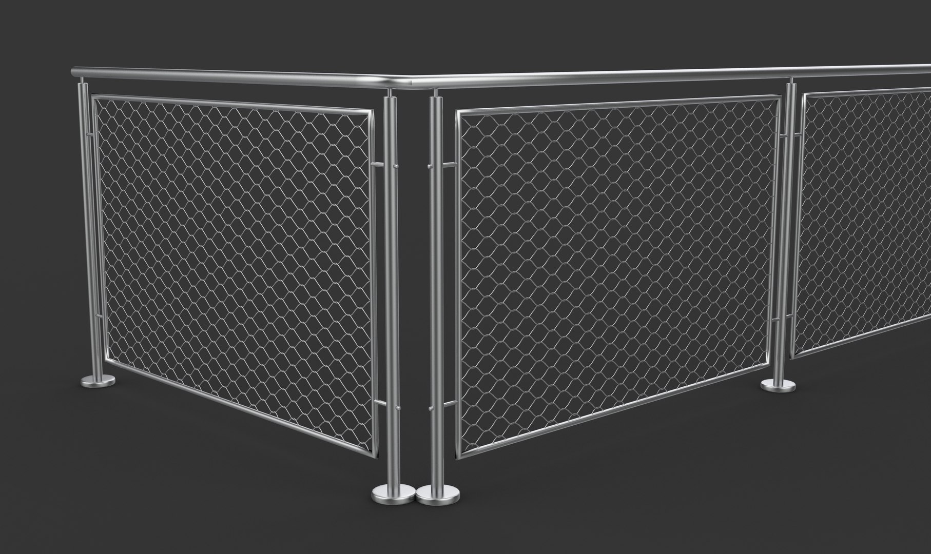 3D Steel Railing 3D Model Model - TurboSquid 2368617