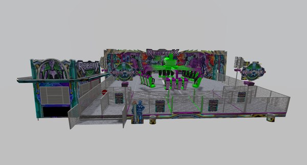 modelo 3d Funfair Ride - Robotix Foldable - TurboSquid 2062821