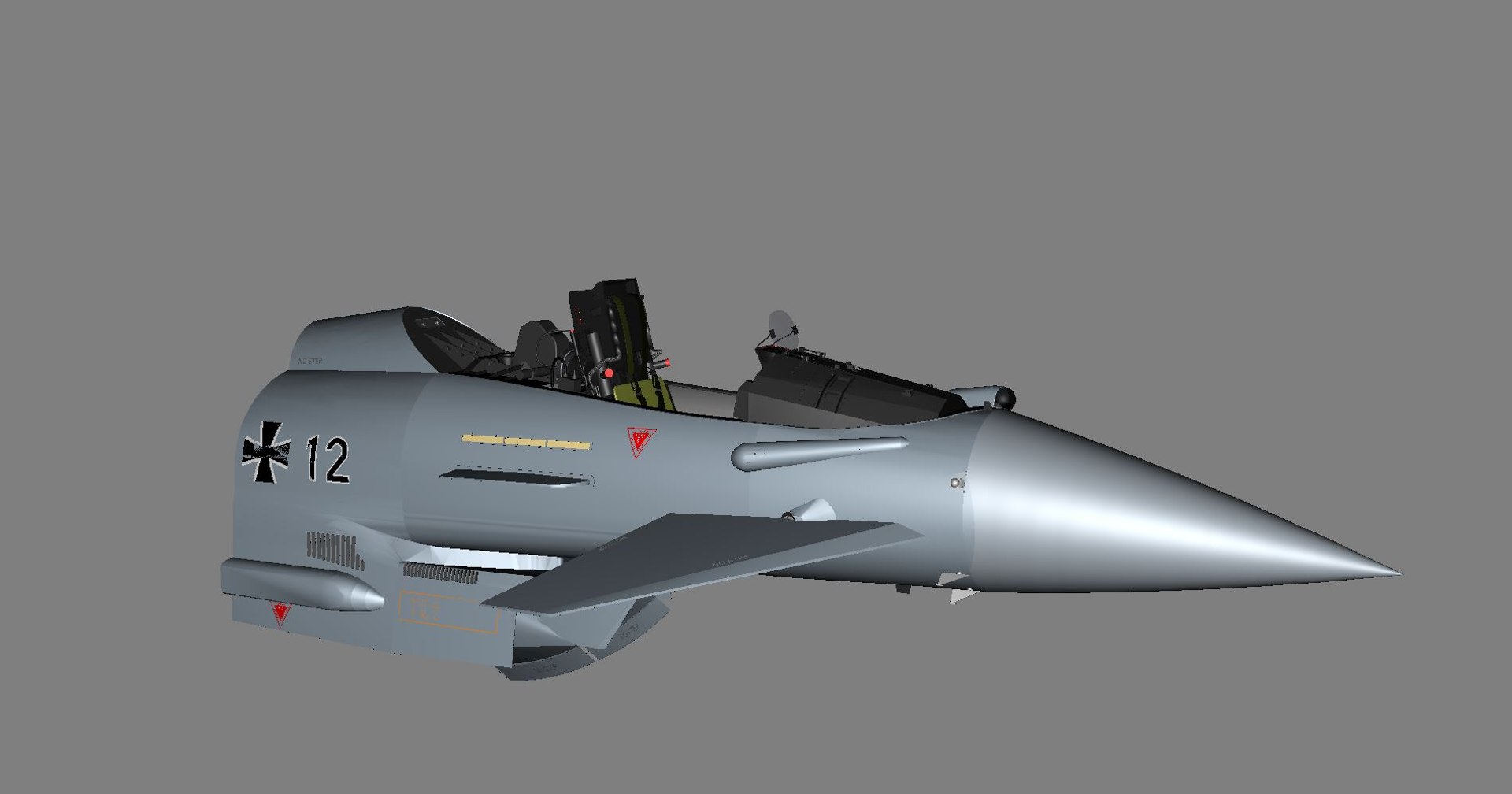 Cockpit Eurofighter Typhoon German Detailed 3D - TurboSquid 1763099