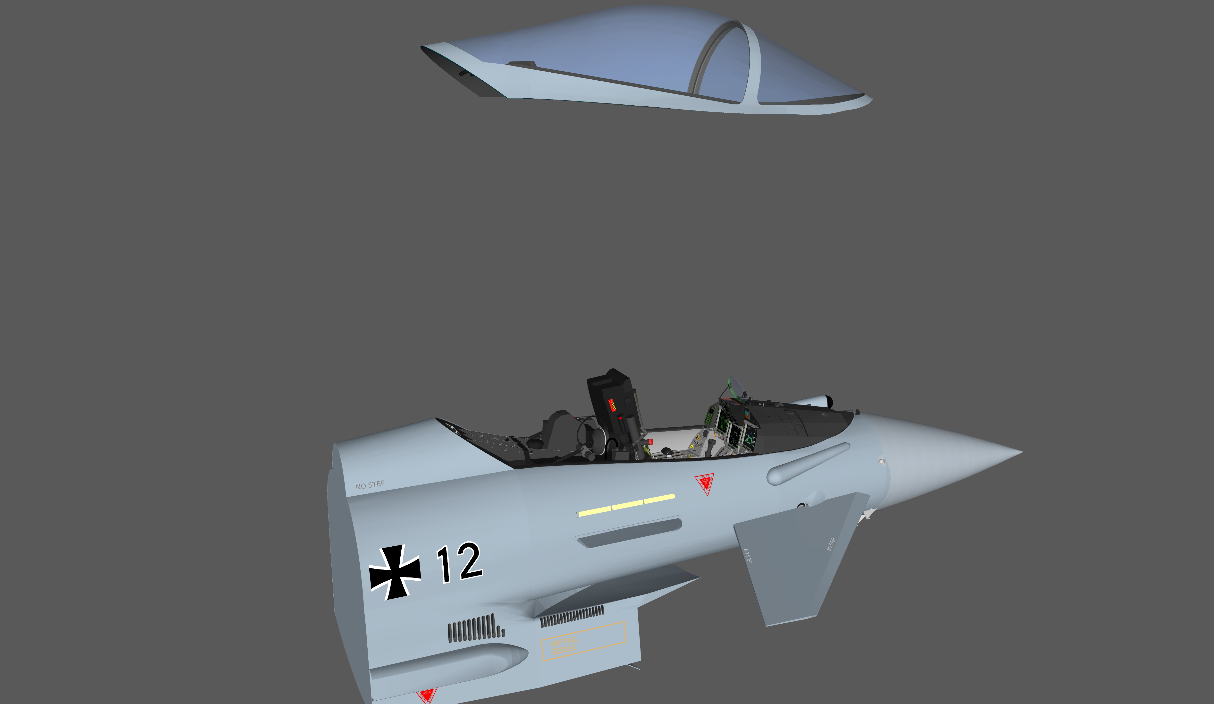 Cockpit Eurofighter Typhoon German detailed 3D - TurboSquid 1763099
