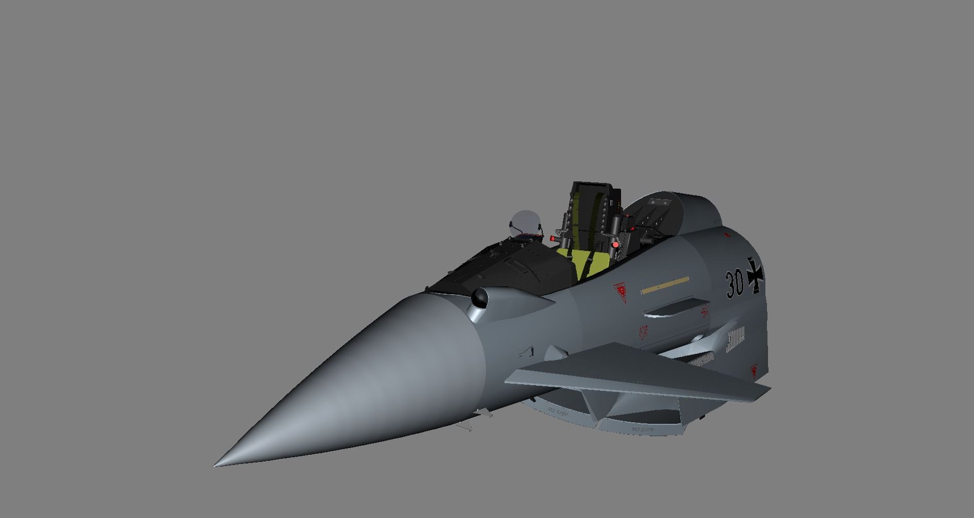 Cockpit Eurofighter Typhoon German Detailed 3D - TurboSquid 1763099