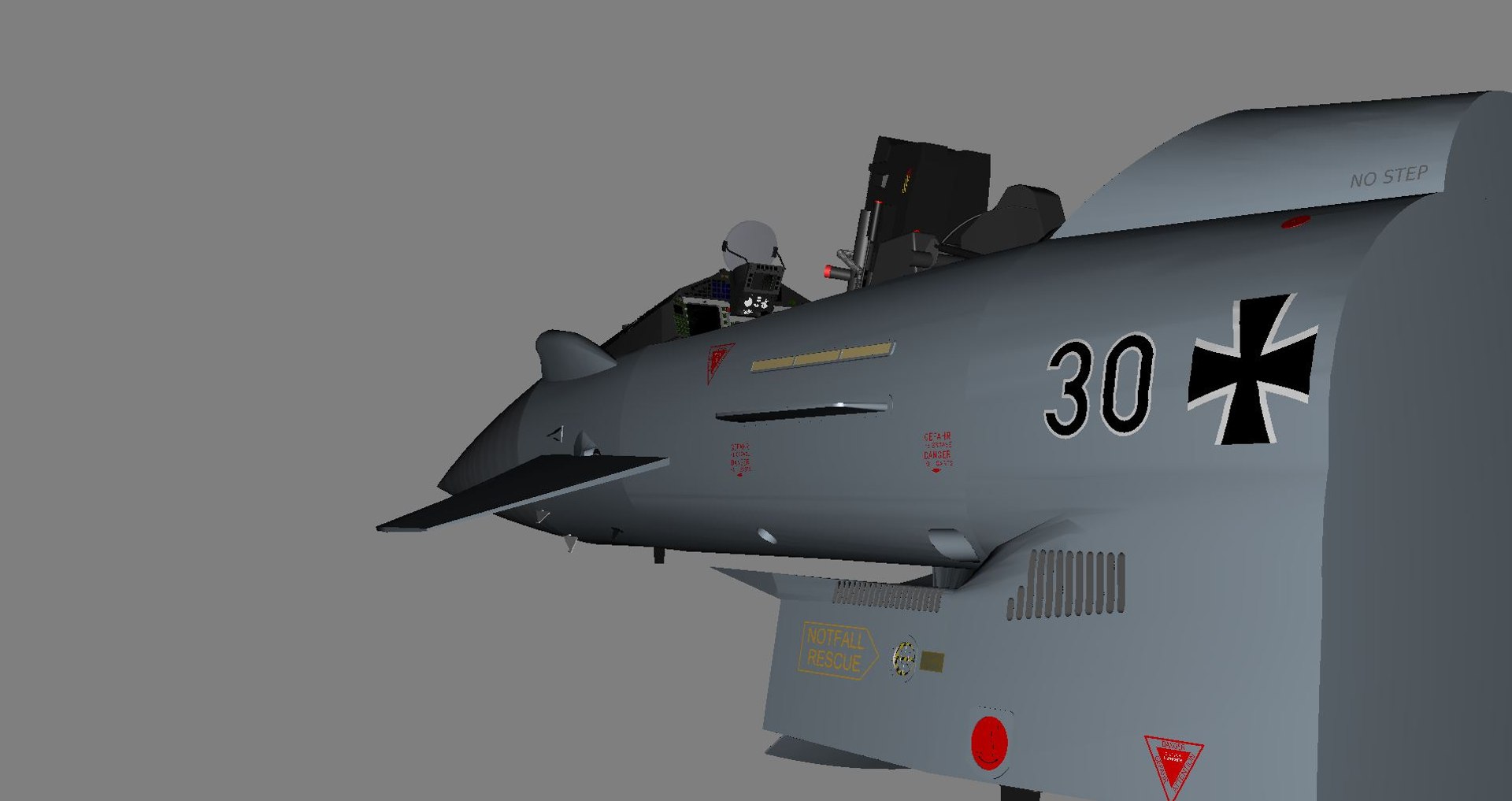 Cockpit Eurofighter Typhoon German Detailed 3D - TurboSquid 1763099