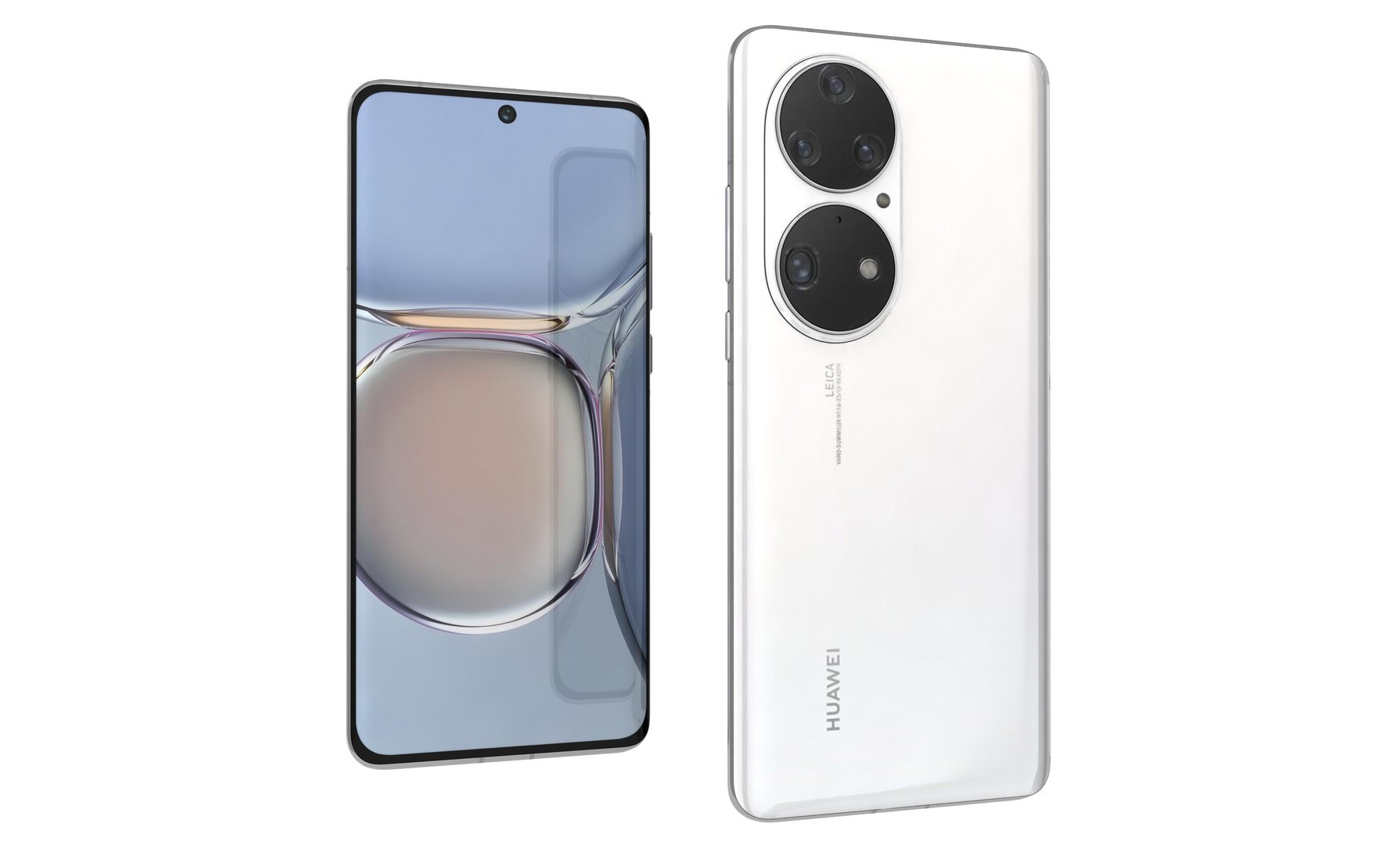 3D Huawei P50 Pro Pearl White - TurboSquid 1883577