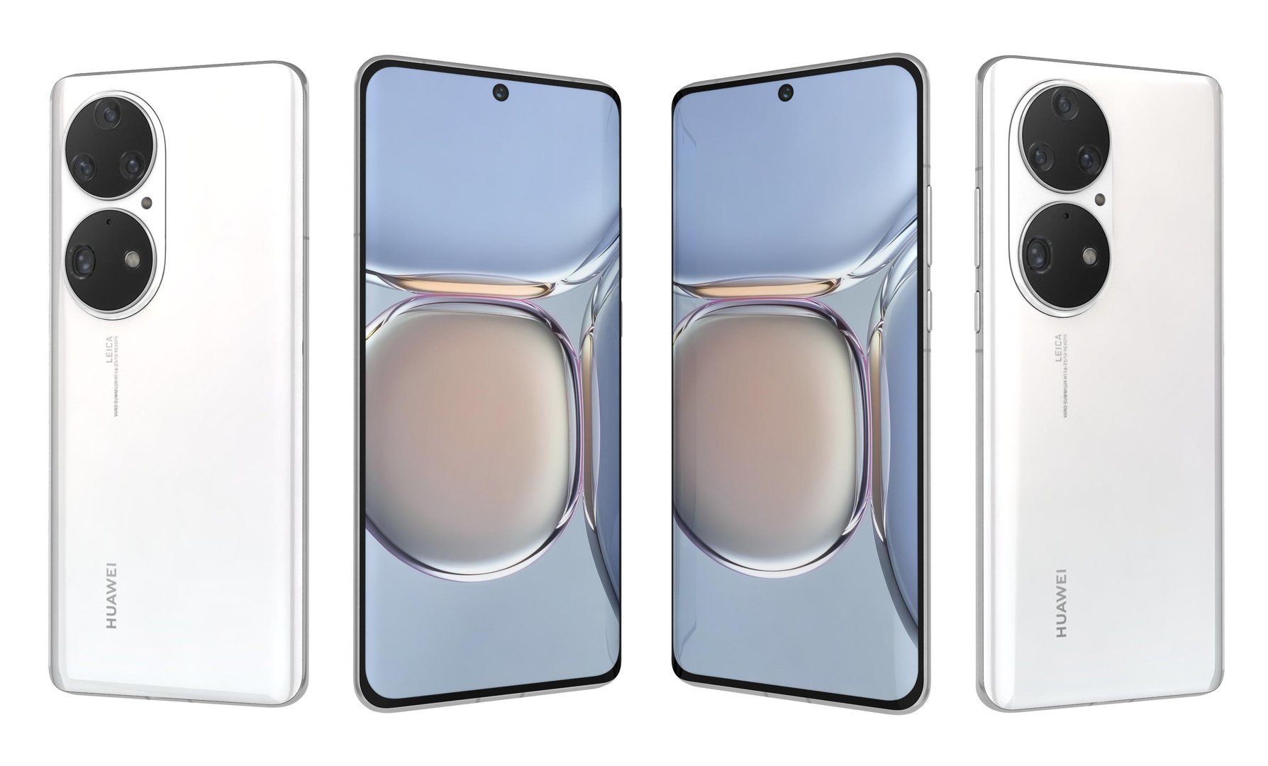 3D Huawei P50 Pro Pearl White - TurboSquid 1883577