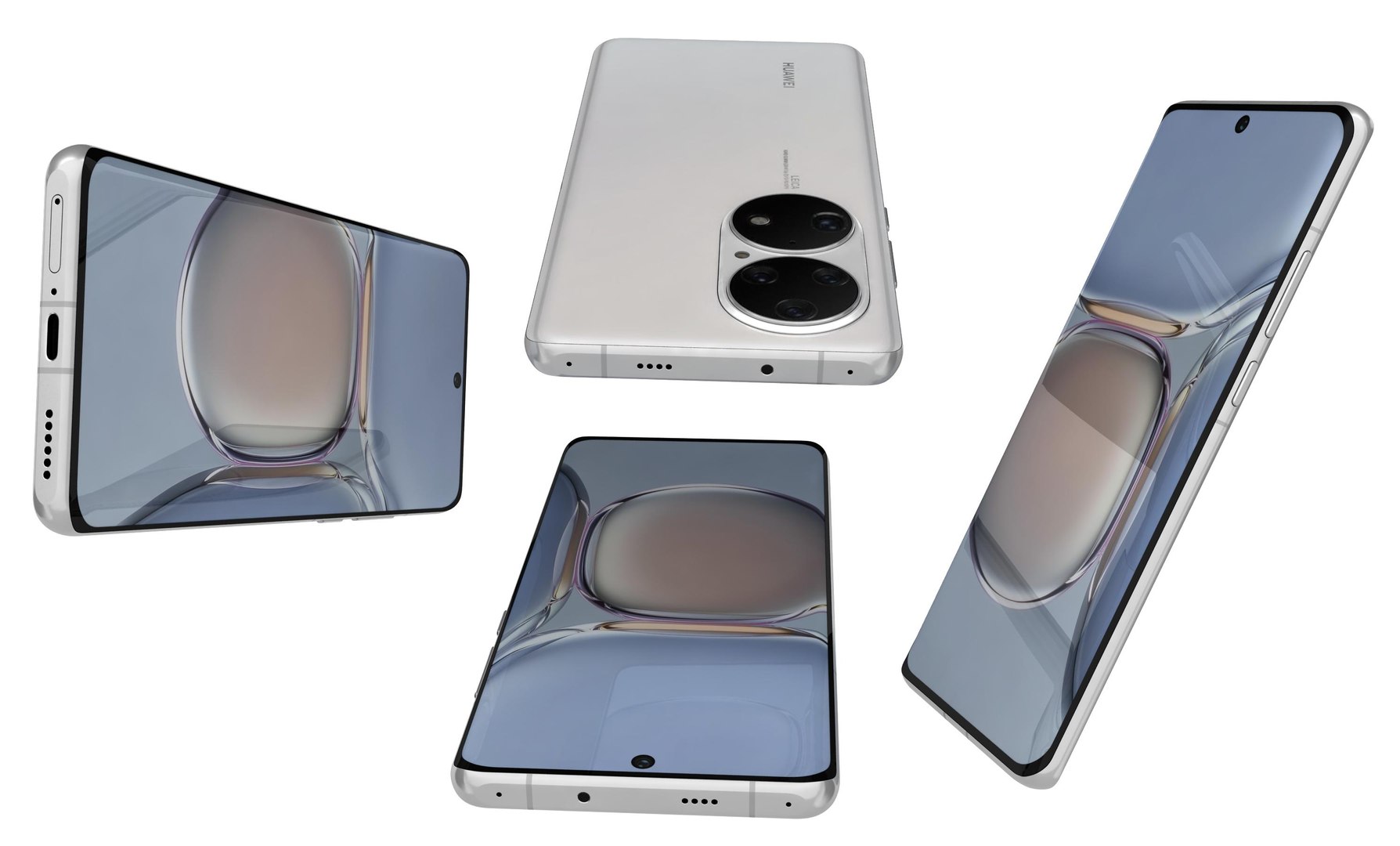 3D Huawei P50 Pro Pearl White - TurboSquid 1883577