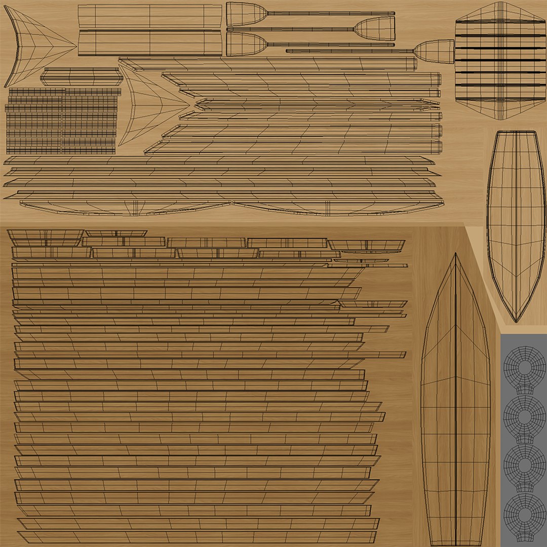 3D Model Wooden Rowboat 01 - TurboSquid 2121091