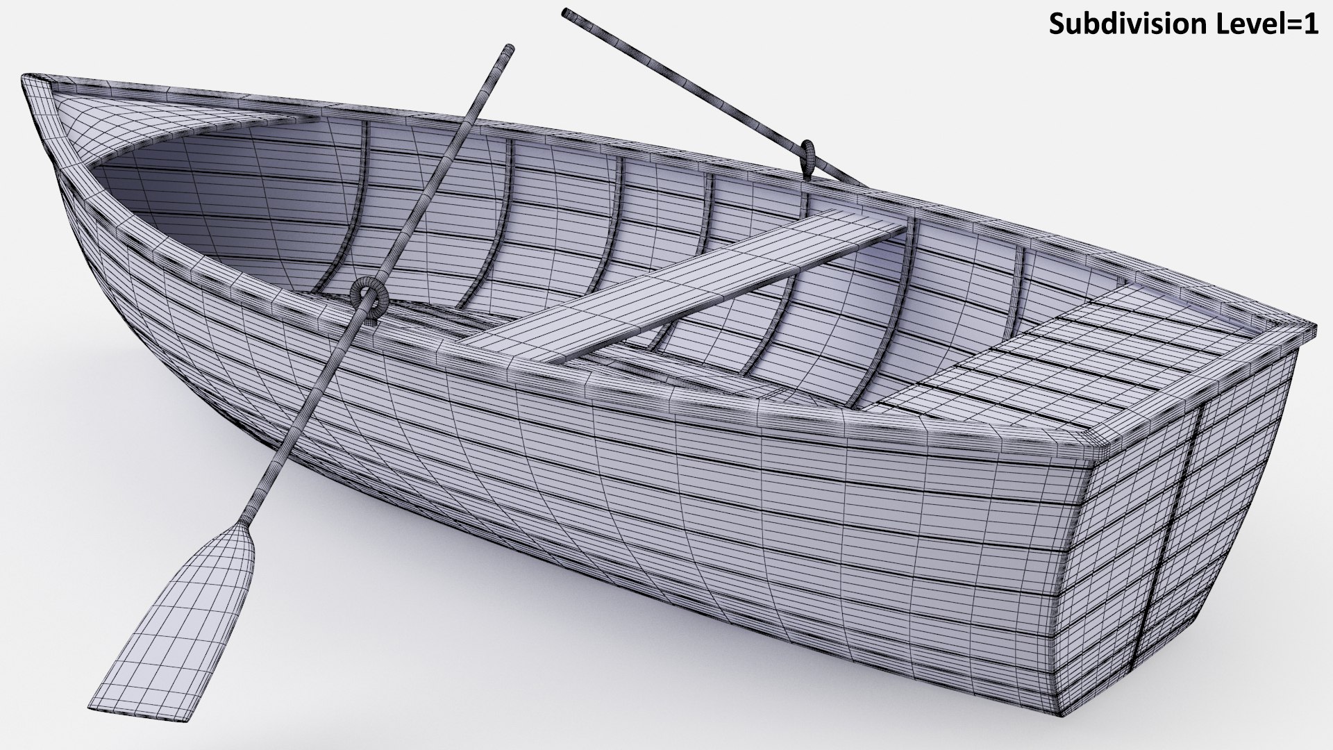 3D Model Wooden Rowboat 01 - TurboSquid 2121091