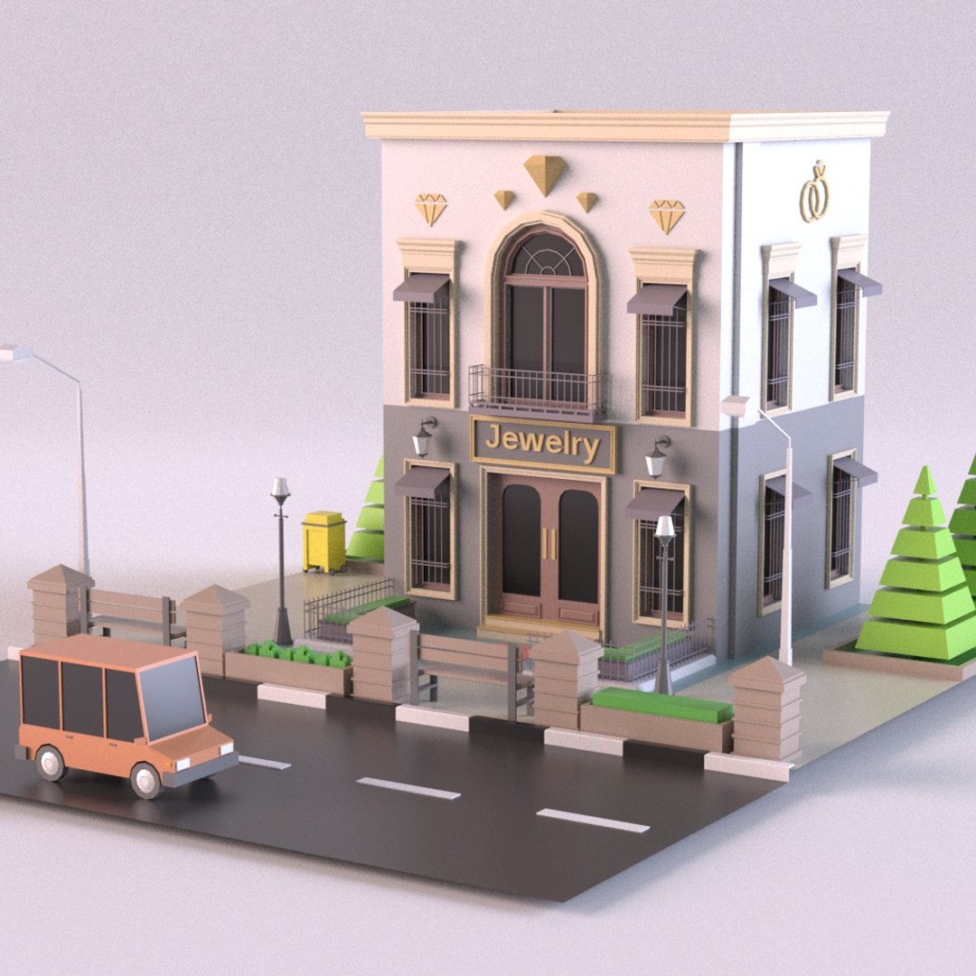 Store Jewelry 3D Model - TurboSquid 1395531