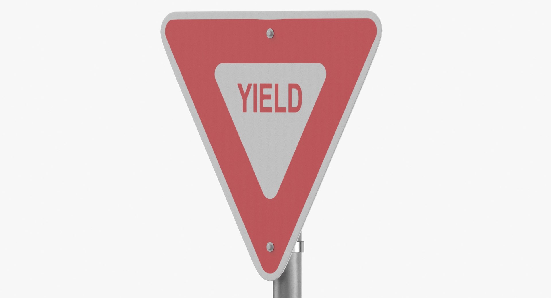 Upside Down Triangle Street Signs Cylinder, Square and U Shape 3D model ...