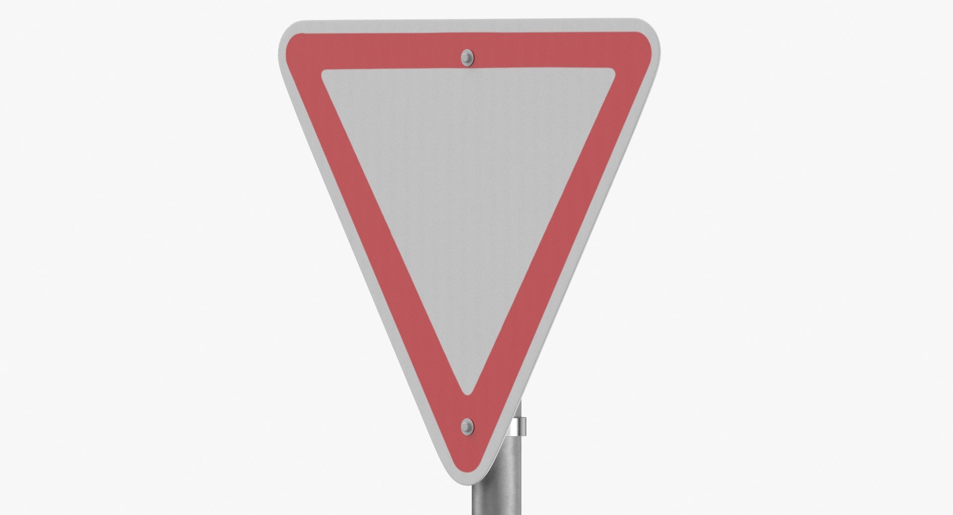 Upside Down Triangle Street Signs Cylinder, Square and U Shape 3D model ...