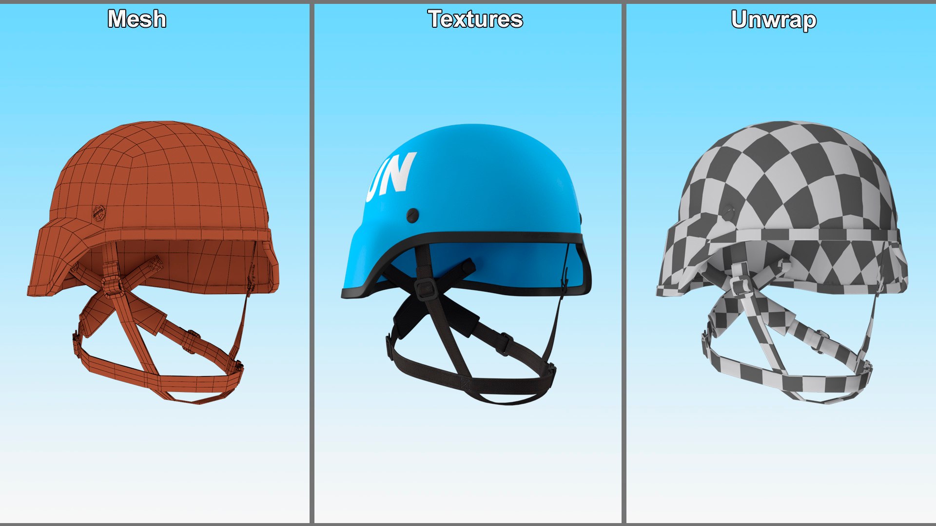 3D UN Standard Patrol Helmet - TurboSquid 2403021