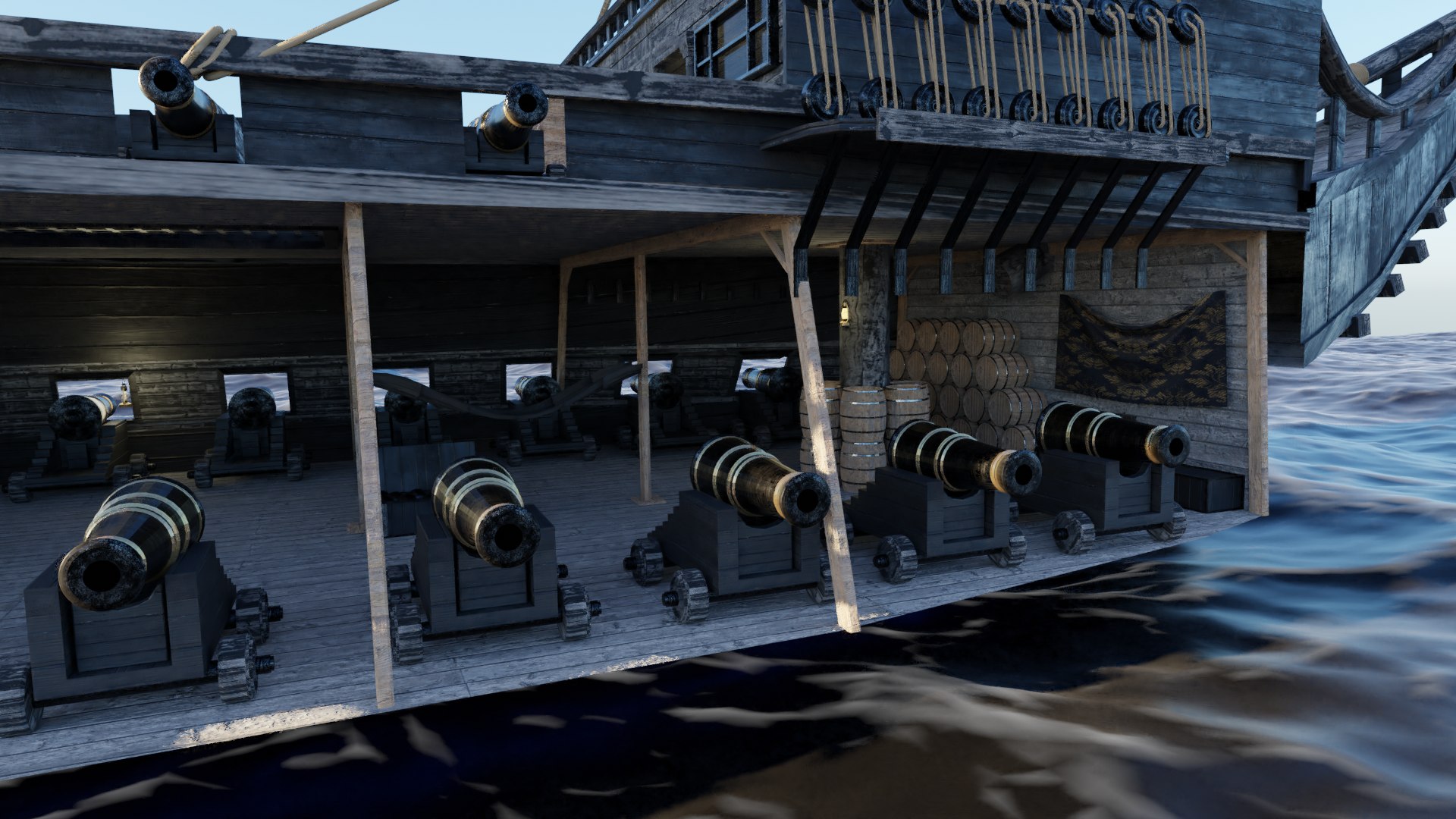 Frigate Model Including Fully Detailed Interior 3D Model 3D Model ...