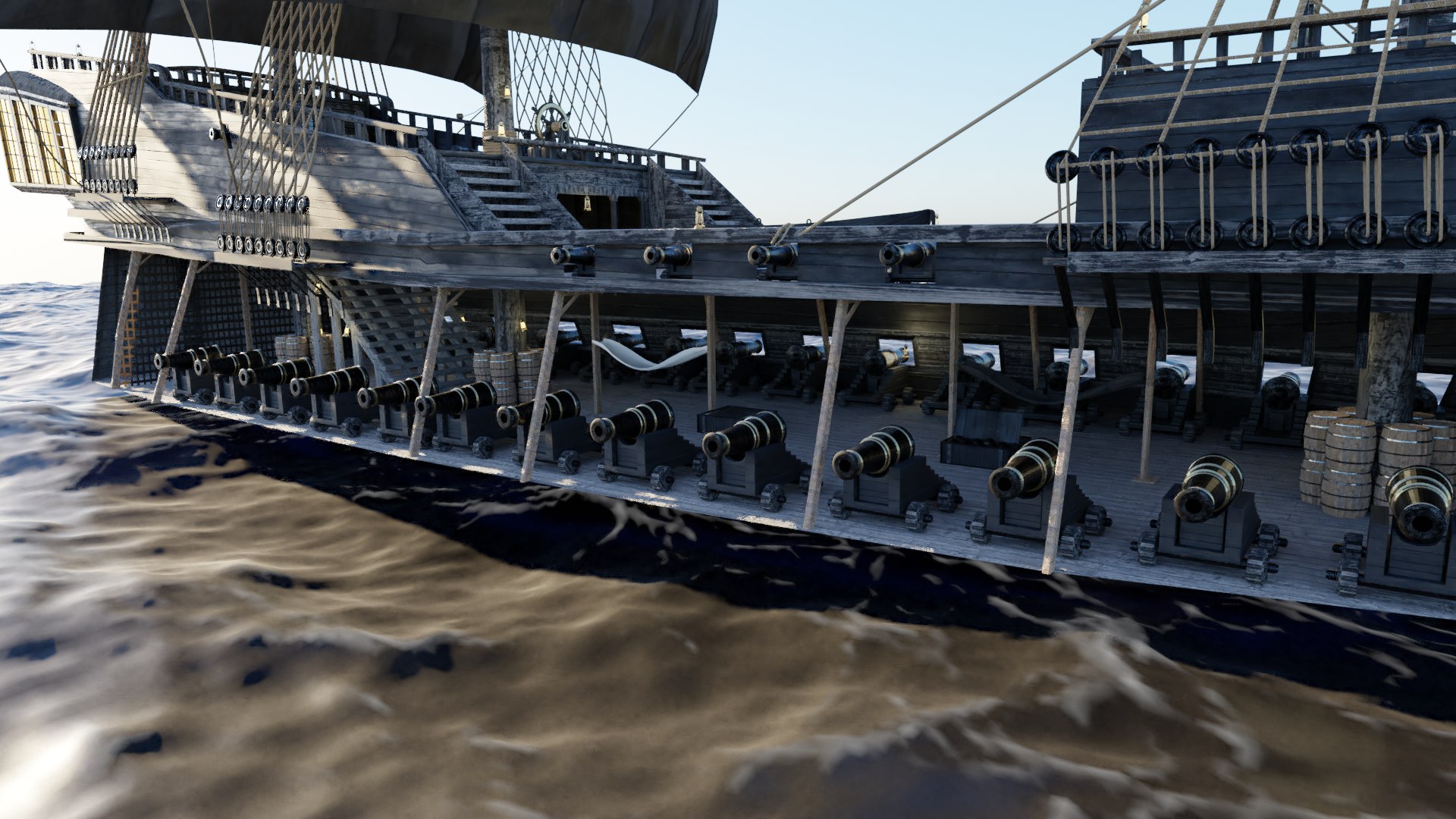 Frigate Model Including Fully Detailed Interior 3D Model 3D Model ...