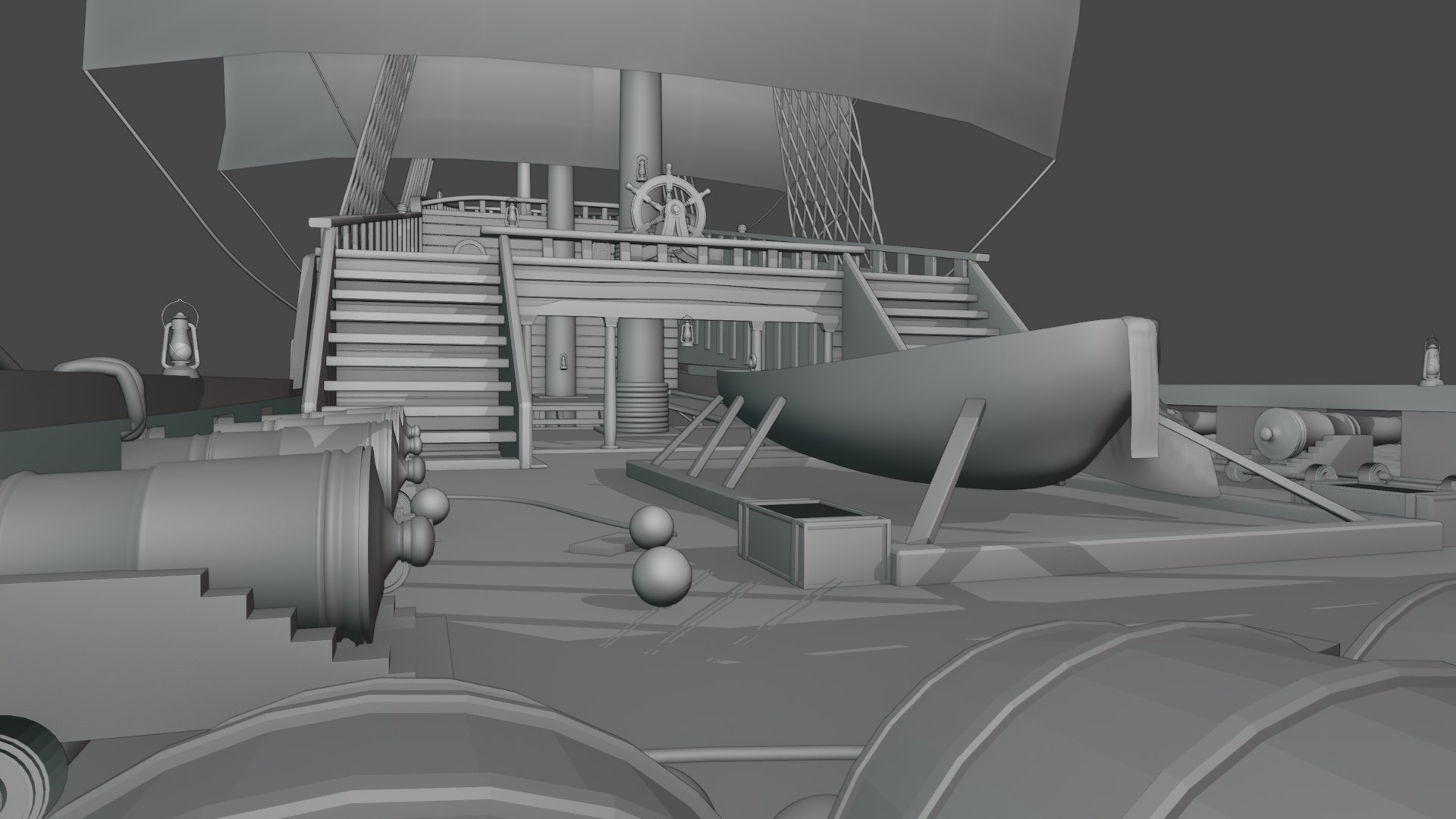 Frigate Model Including Fully Detailed Interior 3D Model 3D Model ...