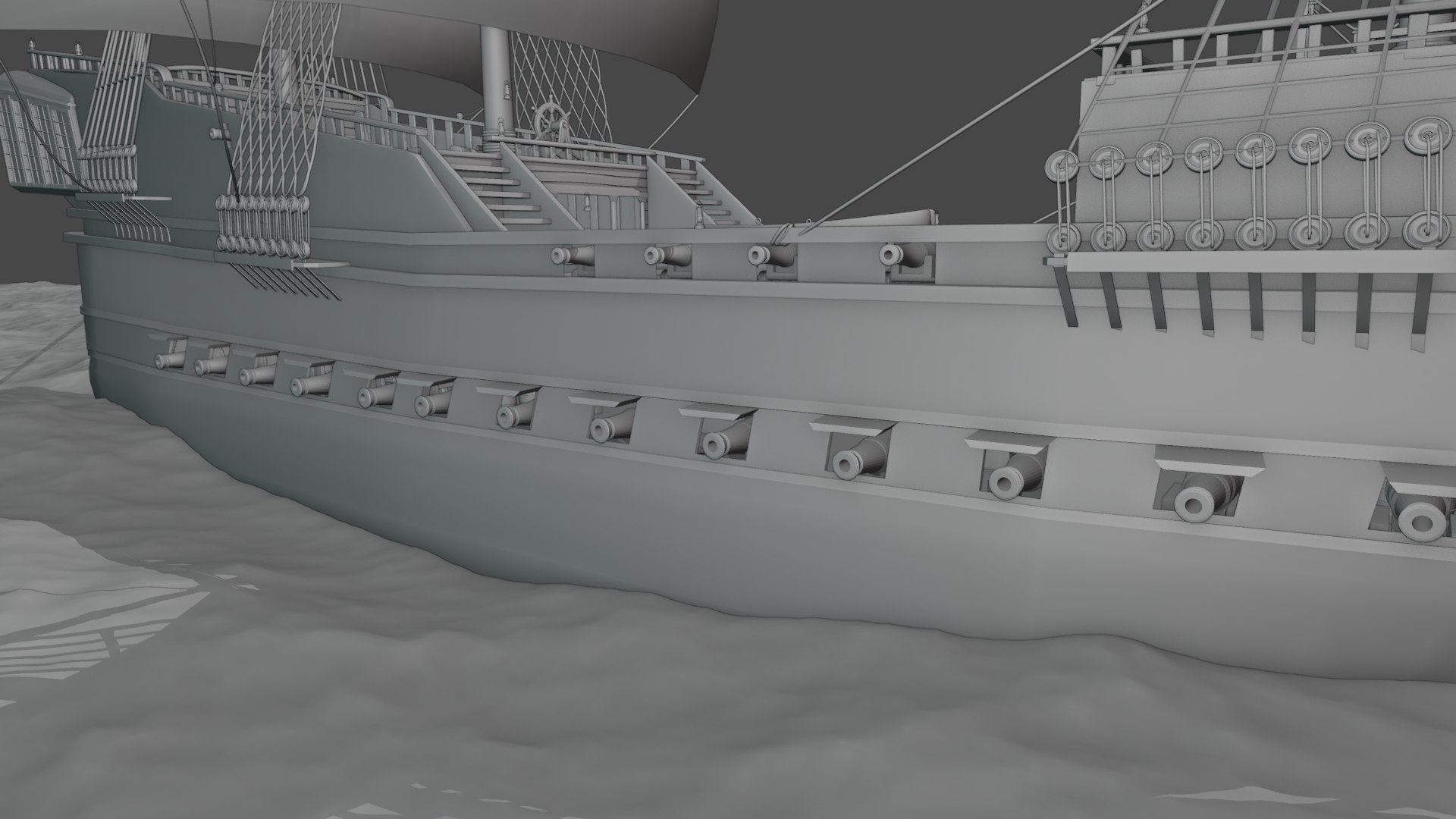 Frigate Model Including Fully Detailed Interior 3D Model 3D Model ...