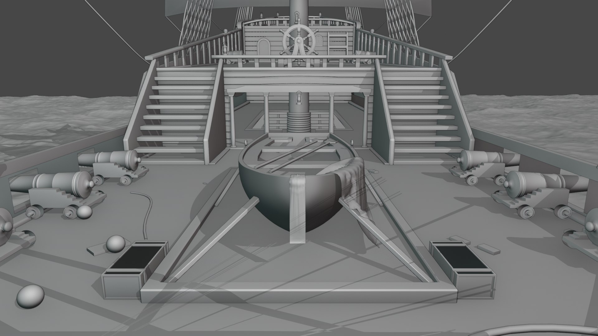 Frigate Model Including Fully Detailed Interior 3D Model 3D Model ...