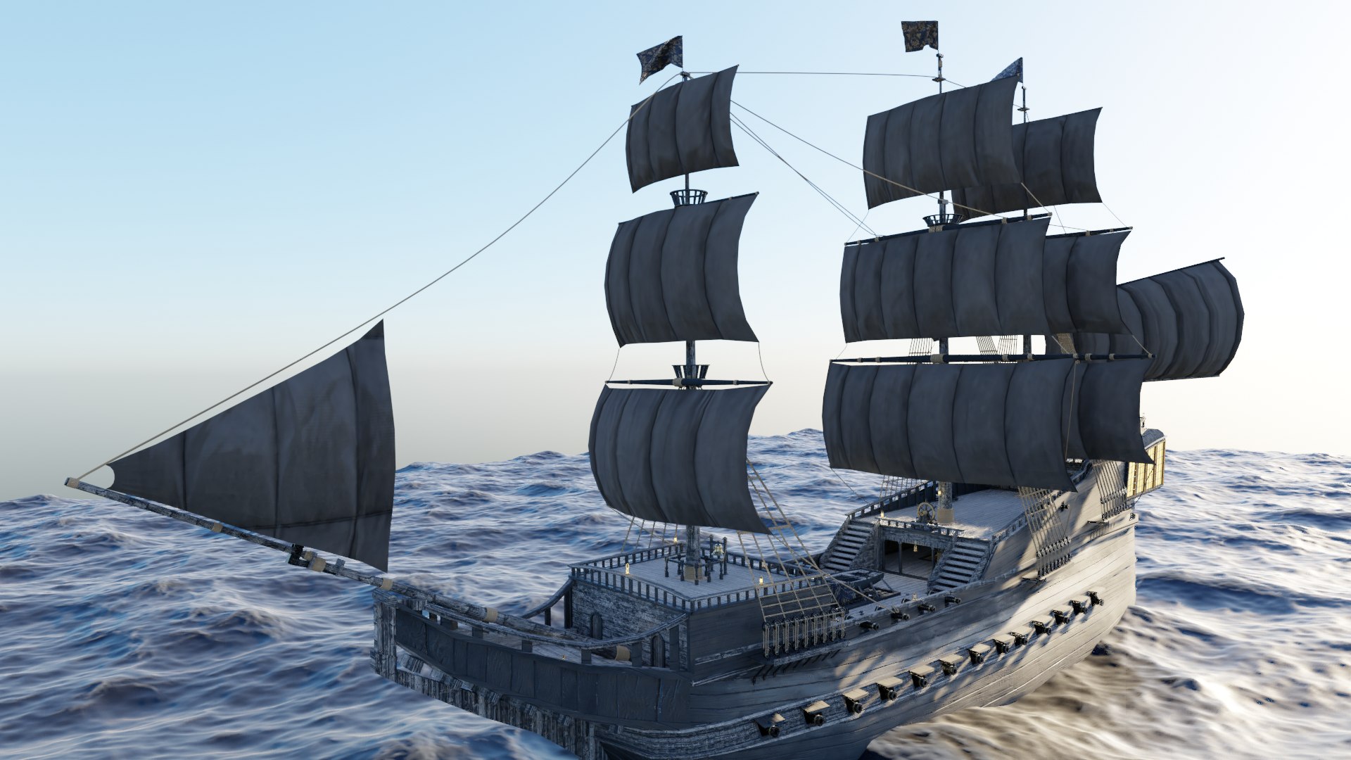 Frigate Model Including Fully Detailed Interior 3D Model 3D Model ...