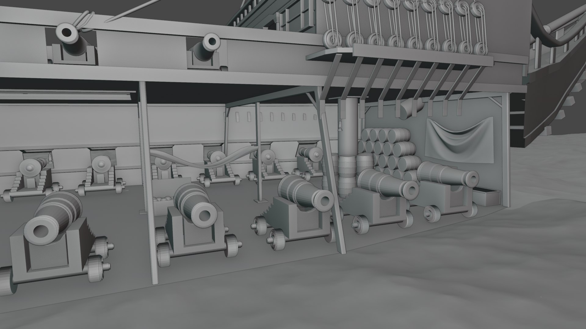 Frigate Model Including Fully Detailed Interior 3D Model 3D Model ...