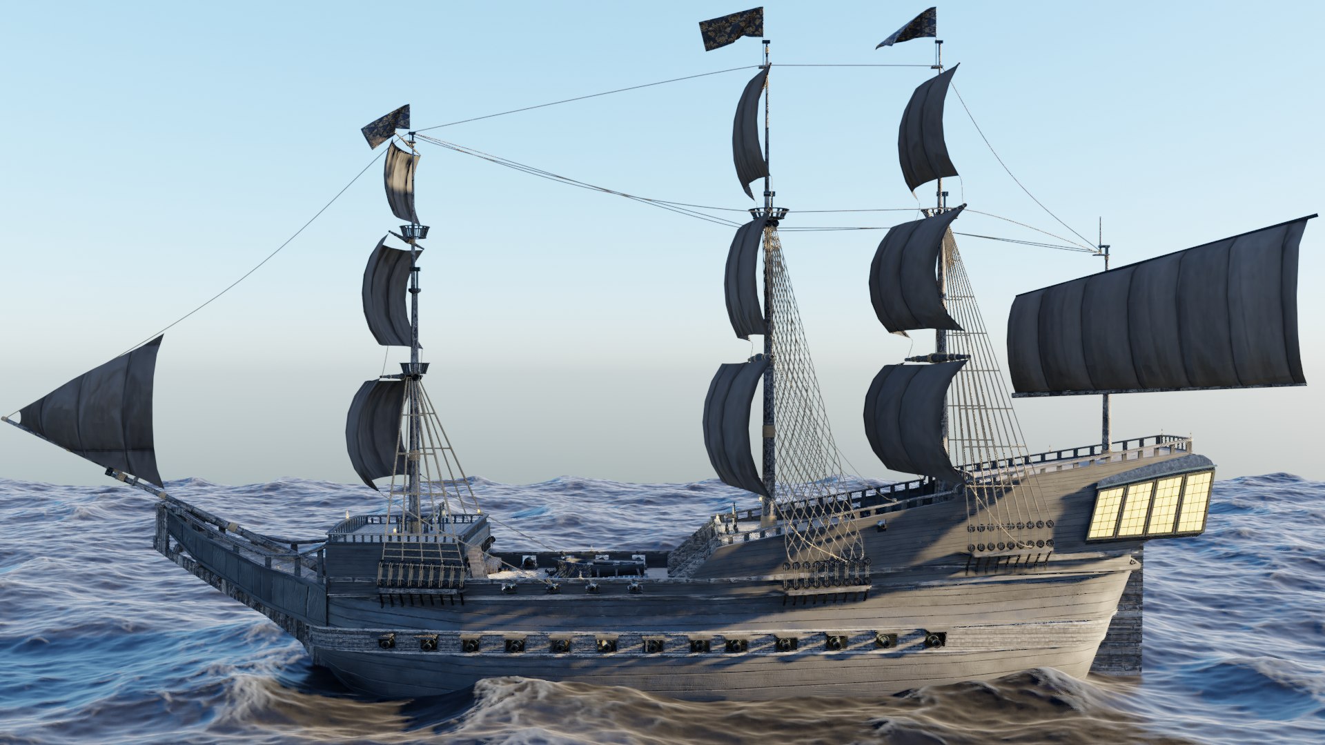 Frigate Model Including Fully Detailed Interior 3D Model 3D Model ...