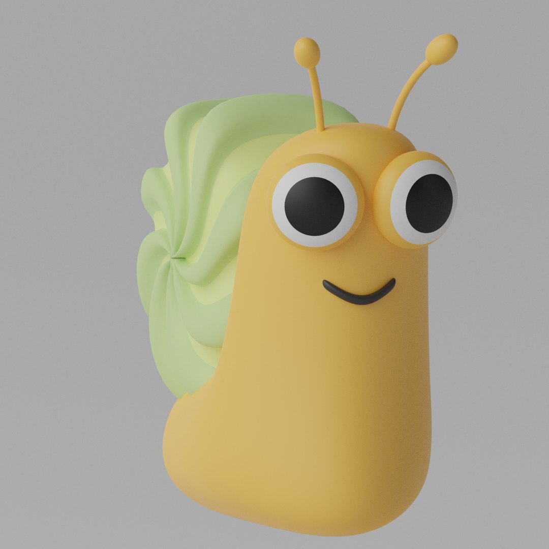 3D Cartoon Snail - TurboSquid 2334276
