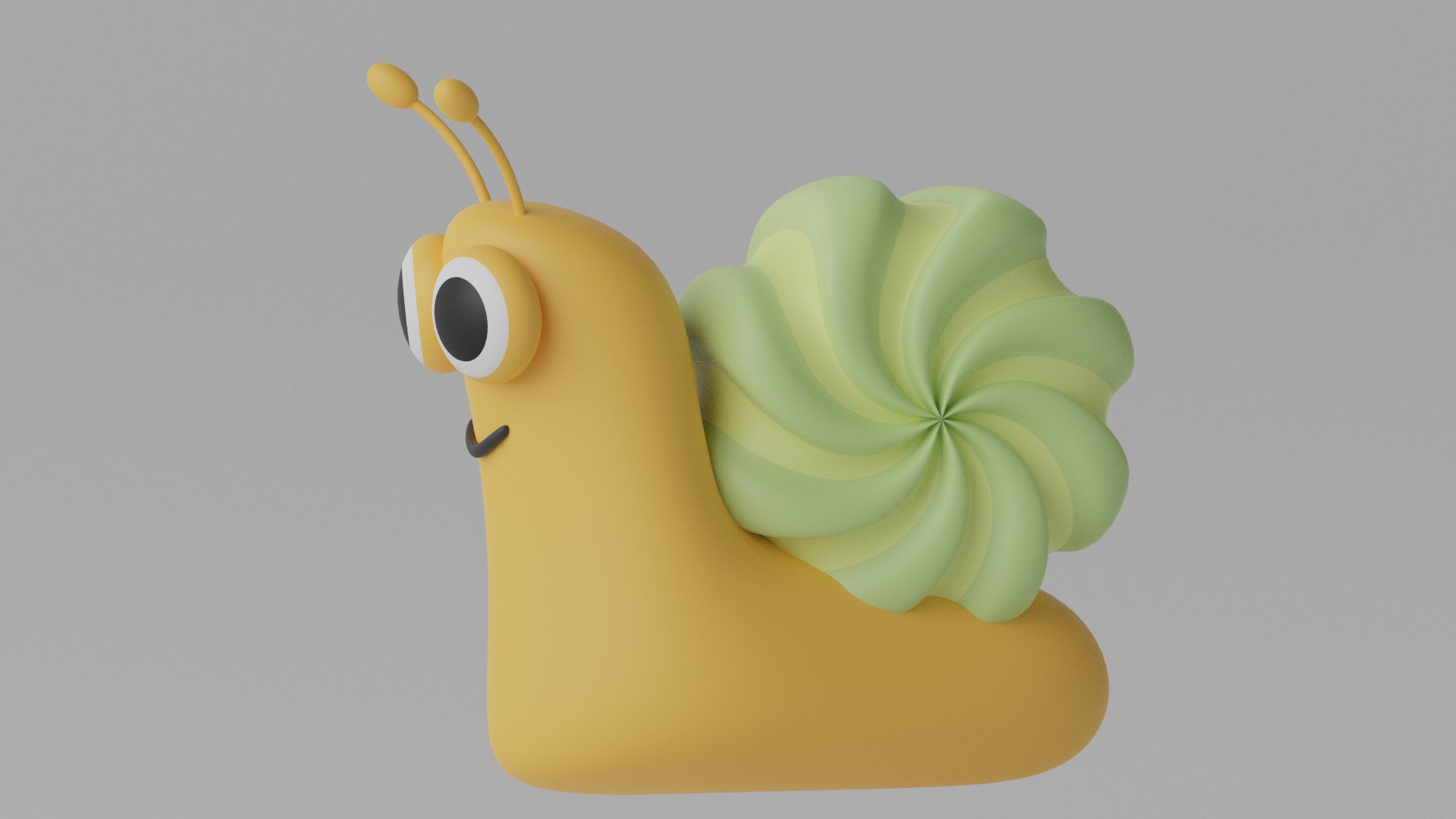 3D Cartoon Snail - TurboSquid 2334276