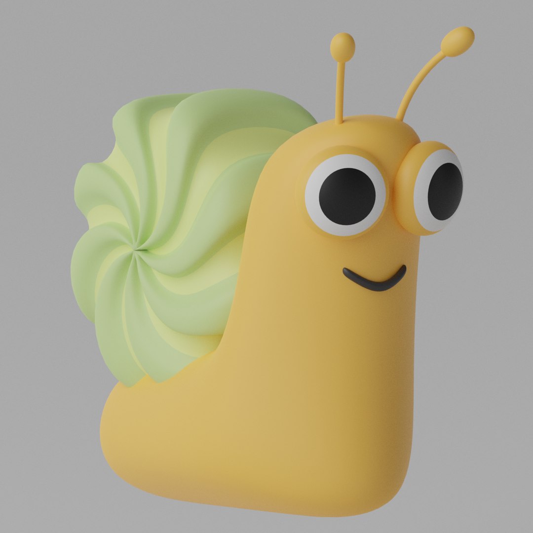 3D Cartoon Snail - TurboSquid 2334276