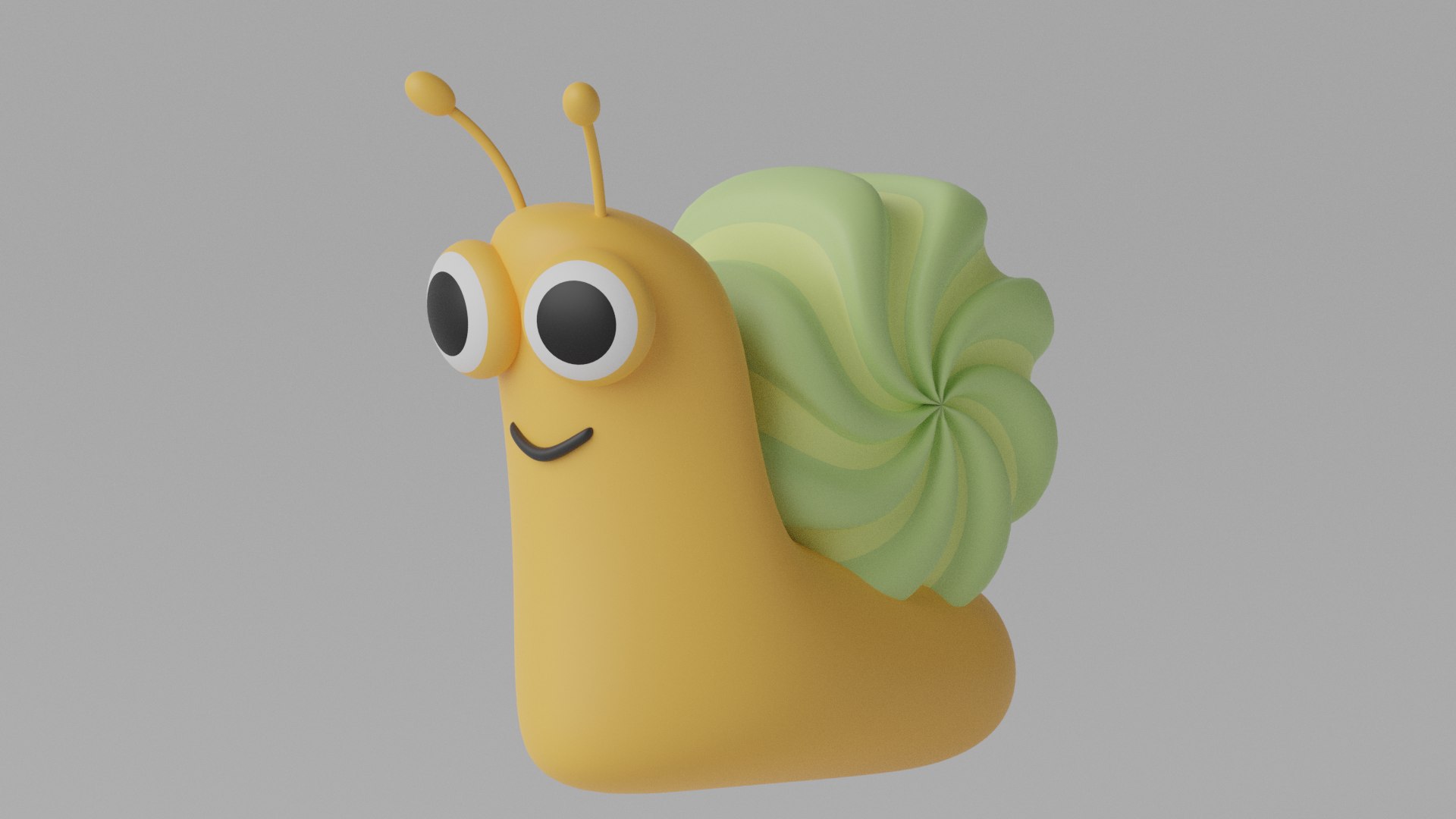 3D Cartoon Snail - TurboSquid 2334276