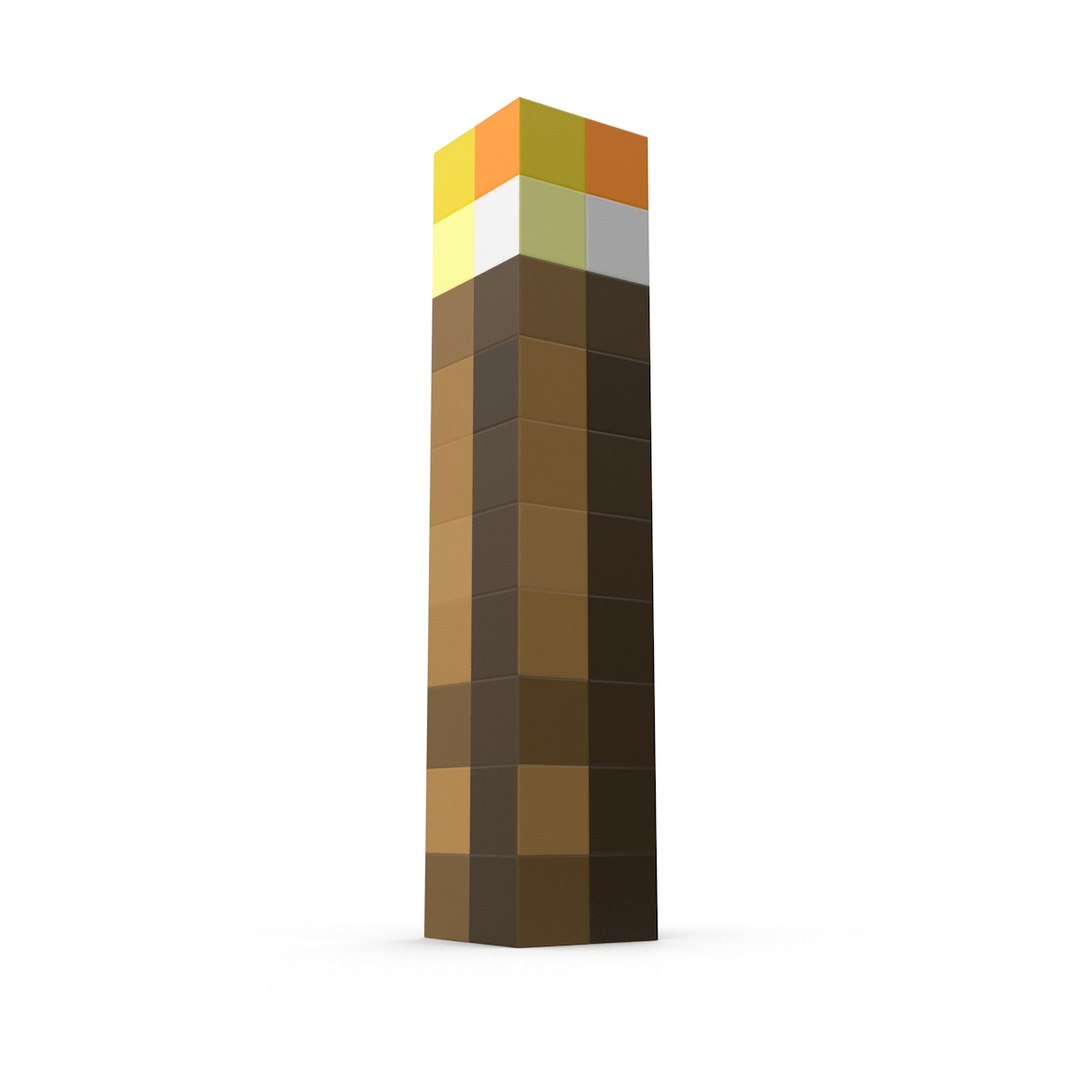 Minecraft Torch 3d Max