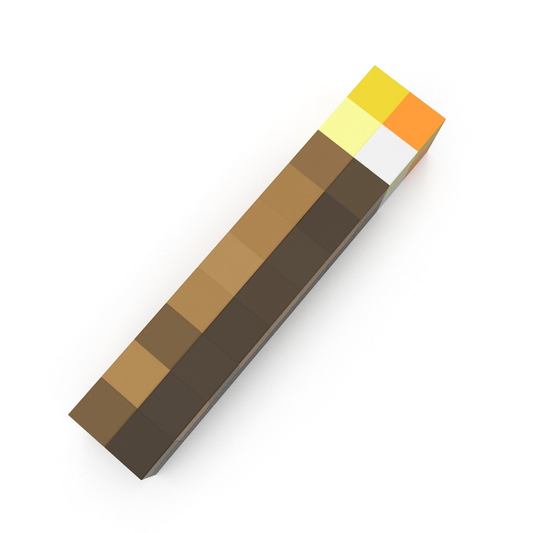 Minecraft Torch 3d Max