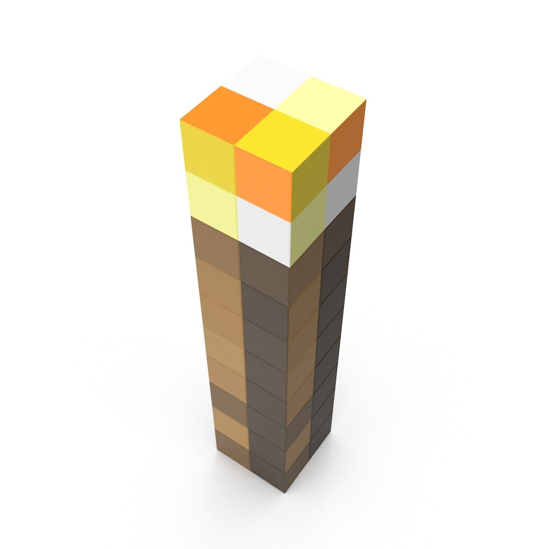Minecraft Torch 3d Max