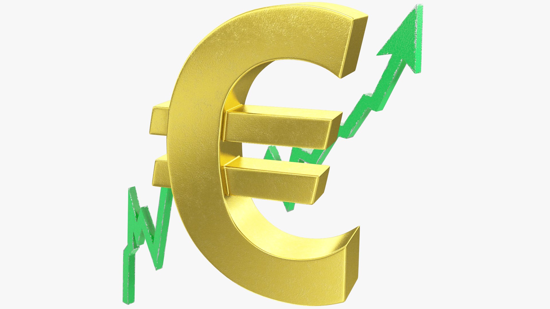 Graph Euro Symbol Rising Model - TurboSquid 1641291