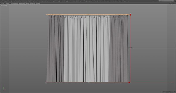 3D Double Panel Curtains 01 model - TurboSquid 1744536