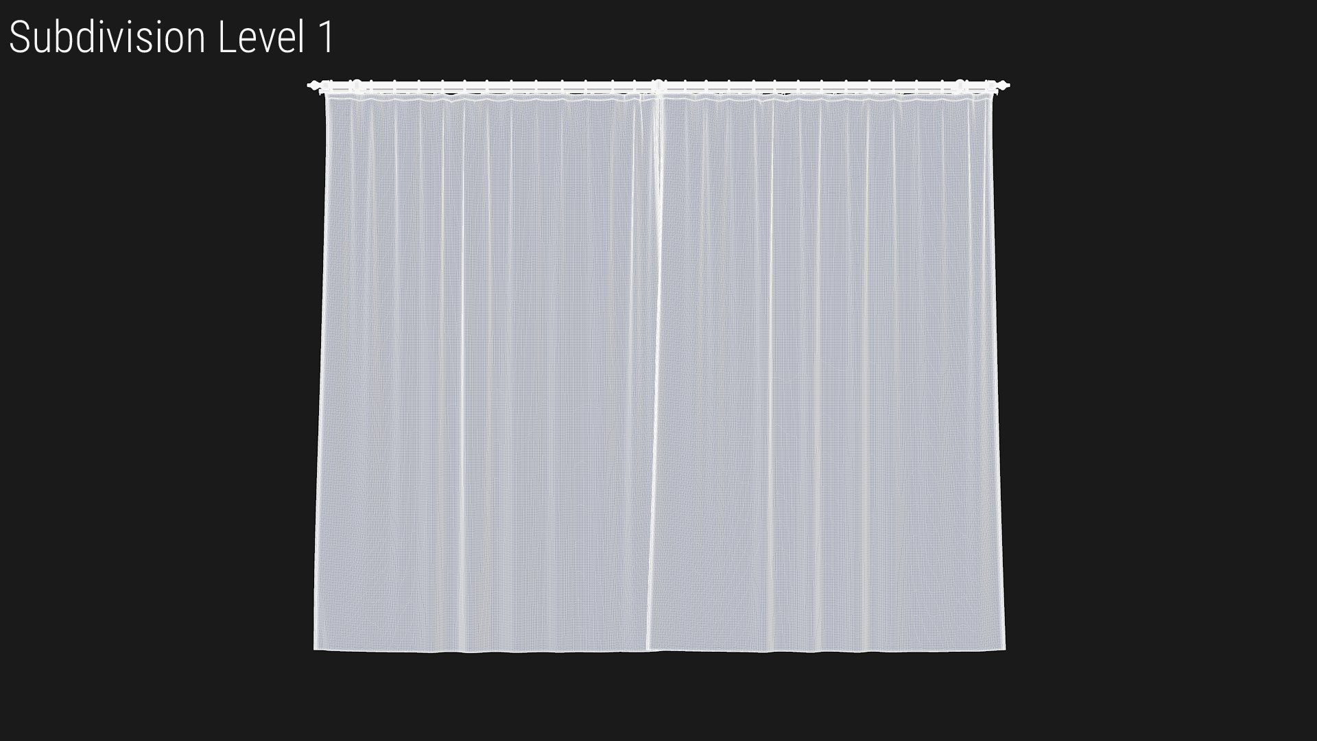 3D Double Panel Curtains 01 model - TurboSquid 1744536