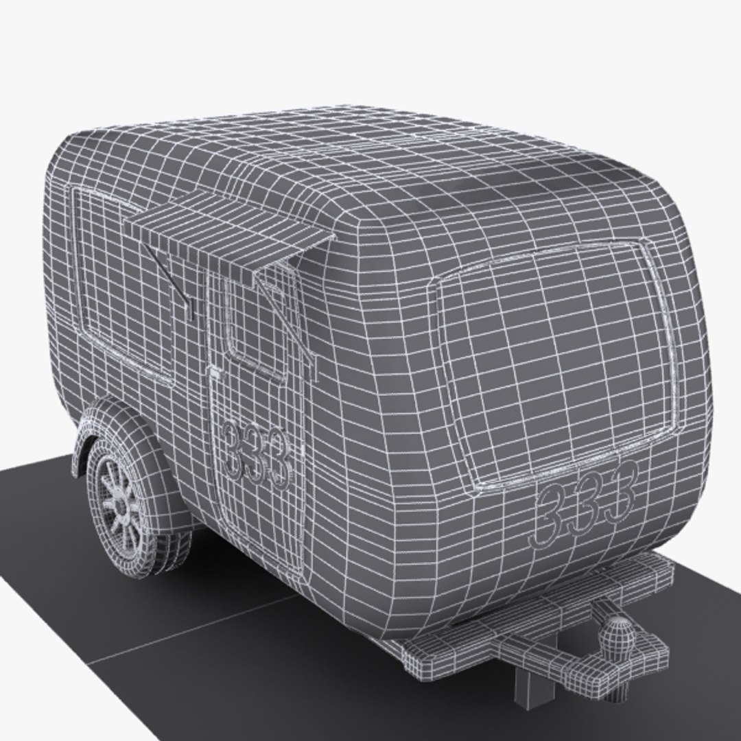 Cartoon Caravan Cart 3d Max