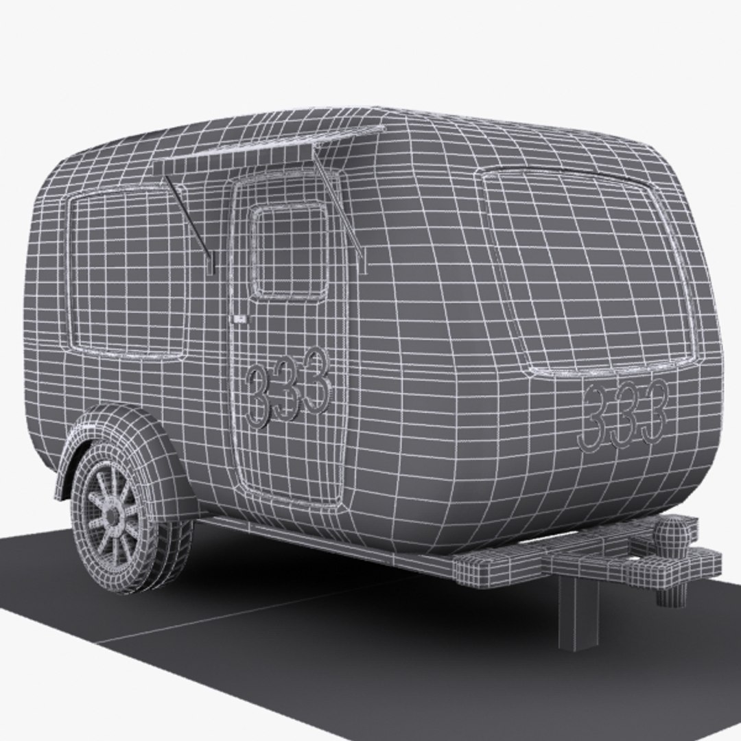 Cartoon Caravan Cart 3d Max