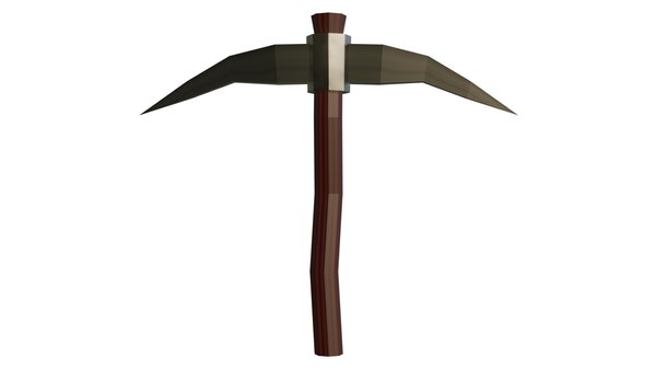 Low-poly pickaxe 3D model - TurboSquid 1689629