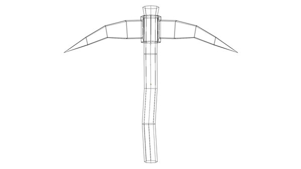 Low-poly pickaxe 3D model - TurboSquid 1689629