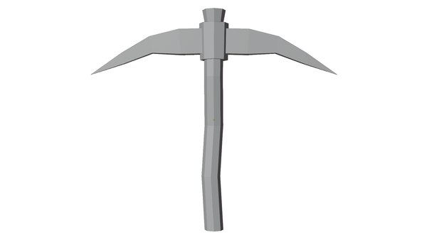 Low-poly pickaxe 3D model - TurboSquid 1689629