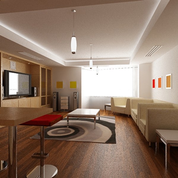 living room 3d max