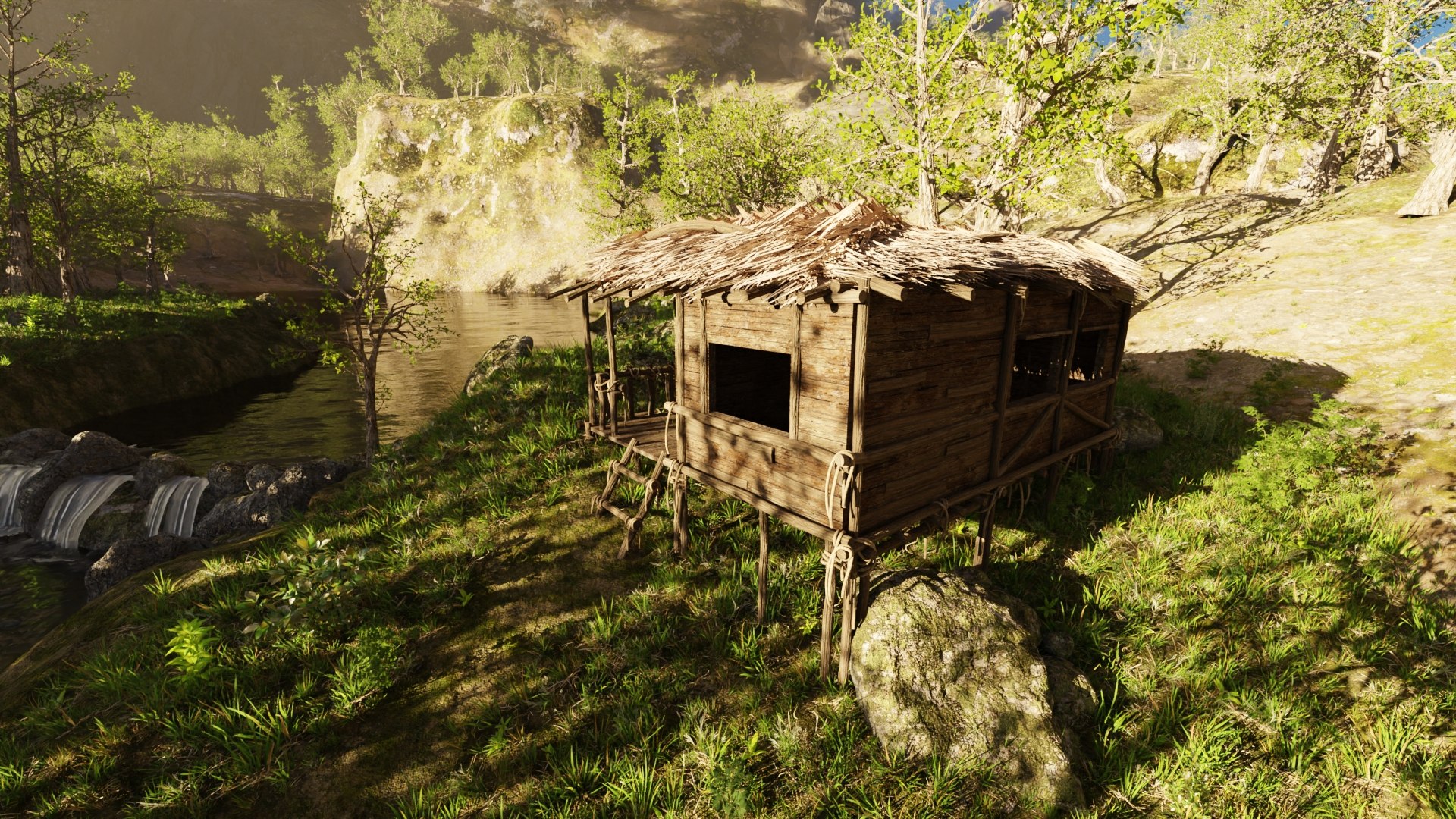 3D Forest Hut Scene Model - TurboSquid 1863651